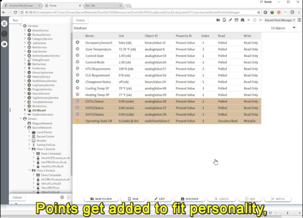 Tridium Wizard - adding points - ASI Controls